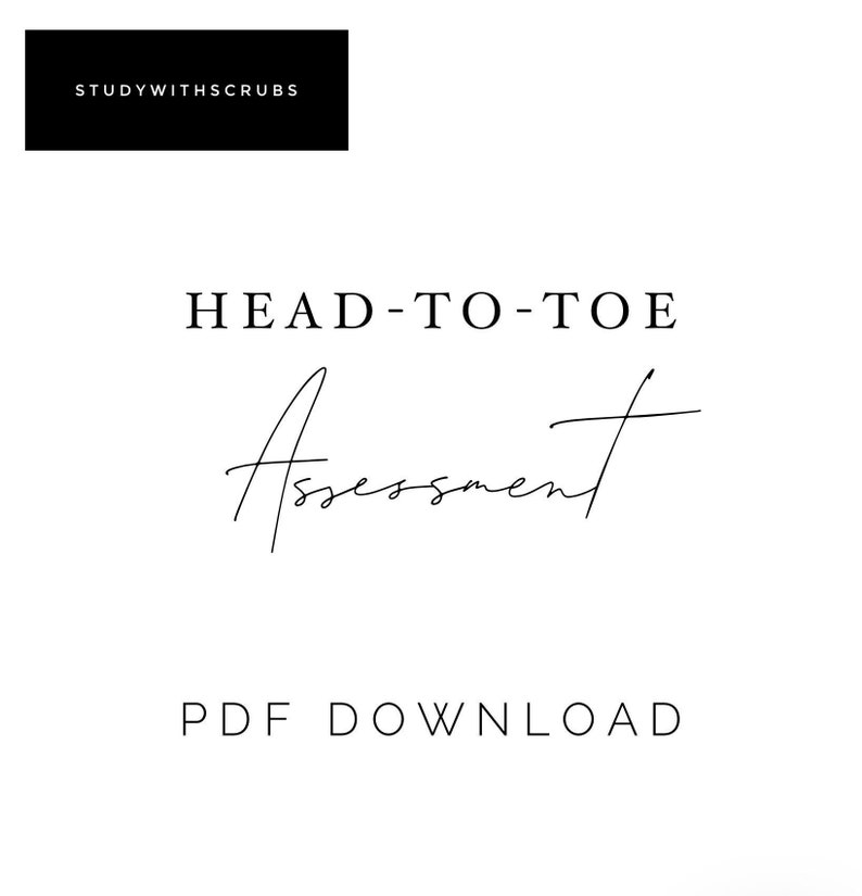 Head-to-toe Assessment Cheat Sheet - Etsy