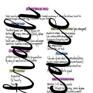 Trach Care (skills Cheat Sheet) for Nursing Students - Etsy