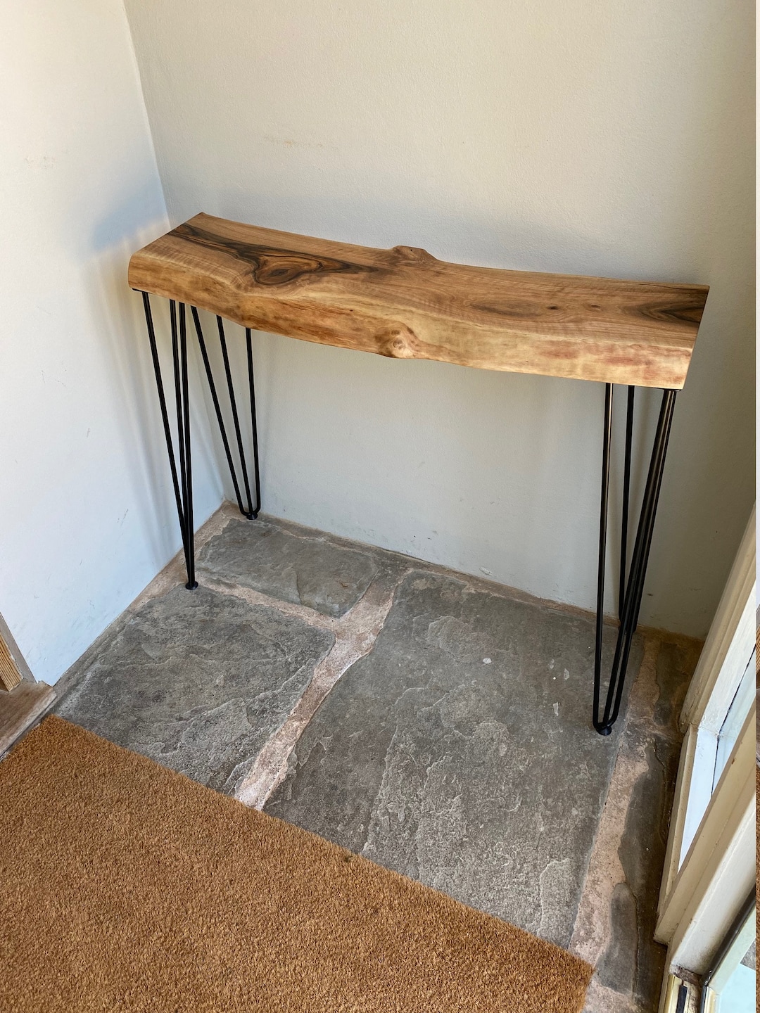 Walnut Radiator Cover | Console Table | Hairpin Legs | Rustic Hallway ...