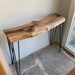 Walnut Radiator Cover Console Table Hairpin Legs Rustic Hallway Shelf ...