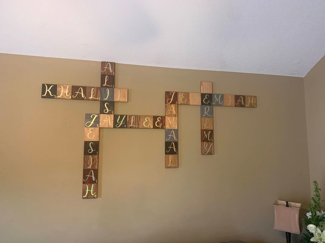 Multi-colored Scrabble Wall Tiles - Etsy