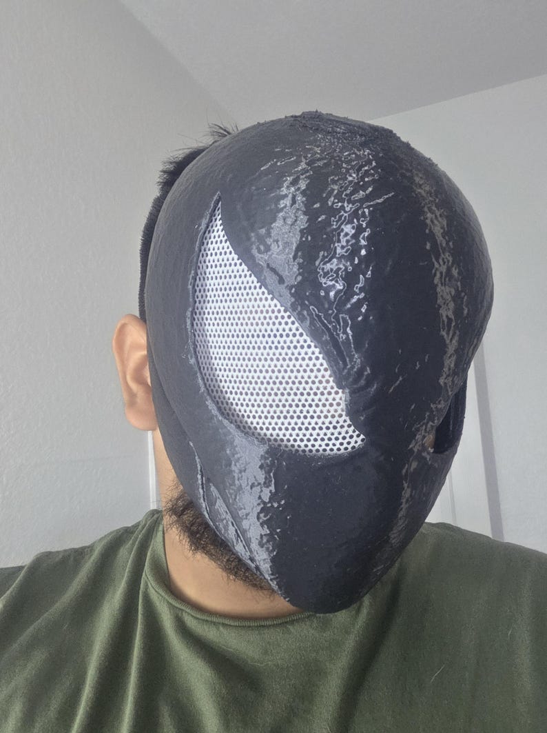 Symbiote Spider-man Mad Faceshell - Etsy
