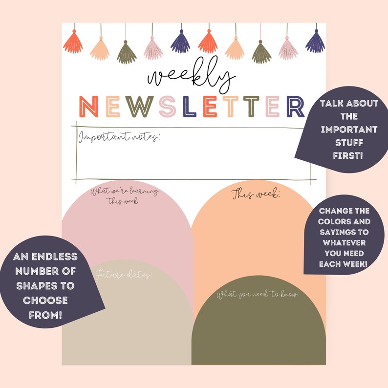 Weekly Classroom Newsletter Template | Classroom Forms | Parent ...