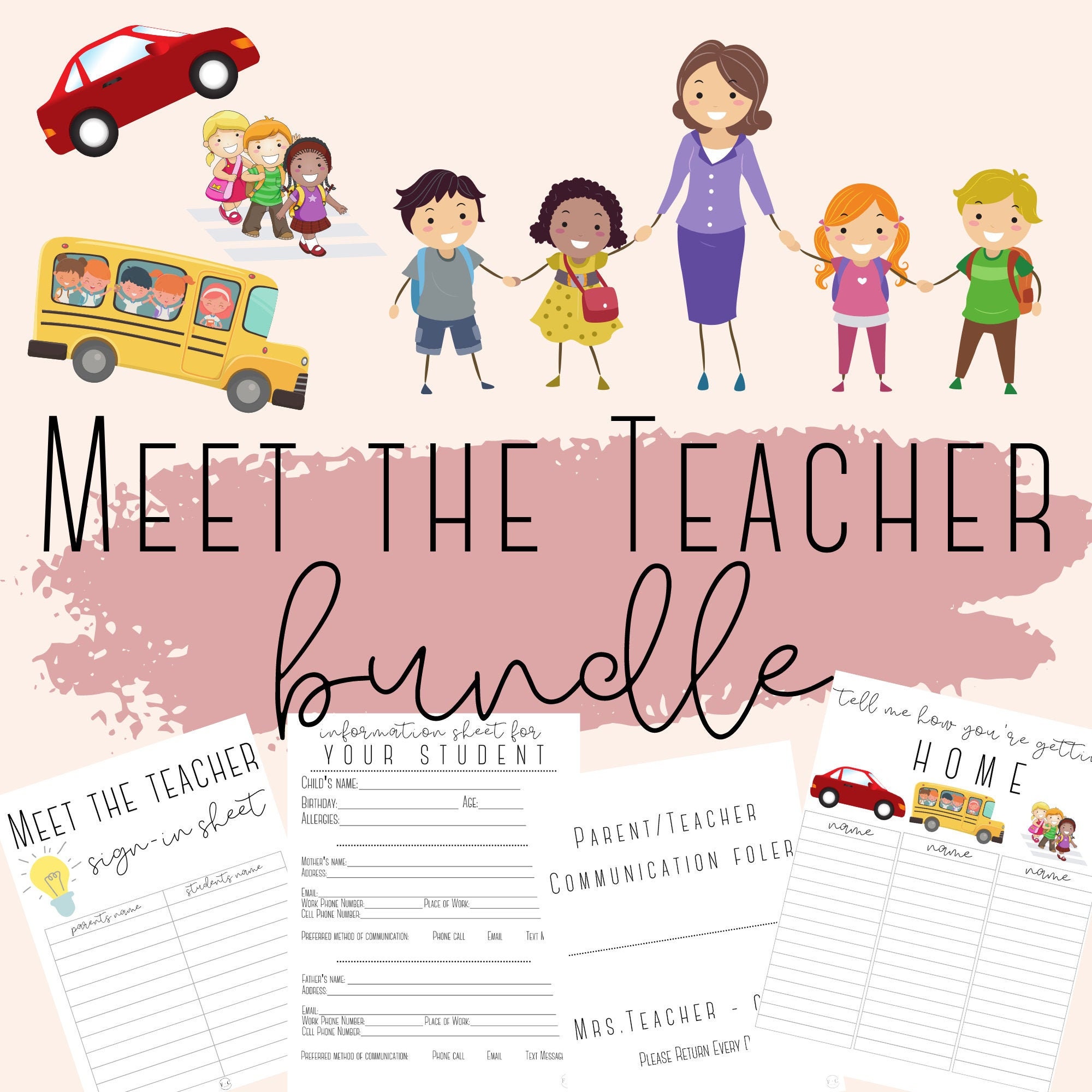 Editable Meet the Teacher Bundle Ready to Print Instant | Etsy