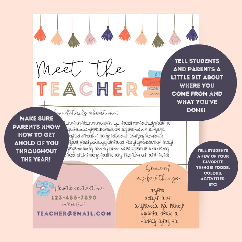 Meet the Teacher | All About Me | Instant Download | Editable | Open ...