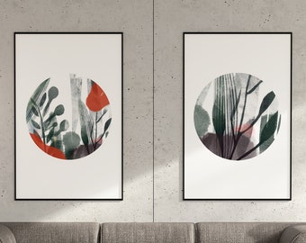 Plant Poster, Set of Two Prints, Set of Two Prints, 2 Piece Wall Art ...