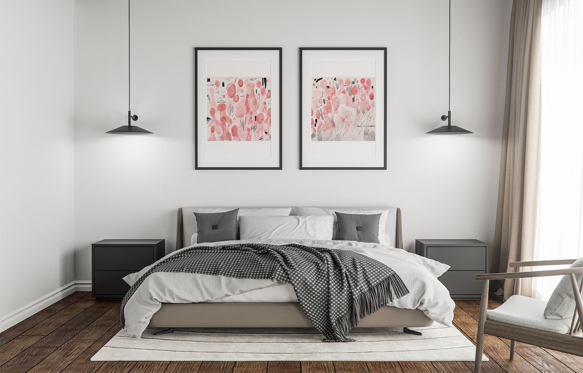 Digital Download Set of 2 Square Print, Set of Two Prints, Instant ...