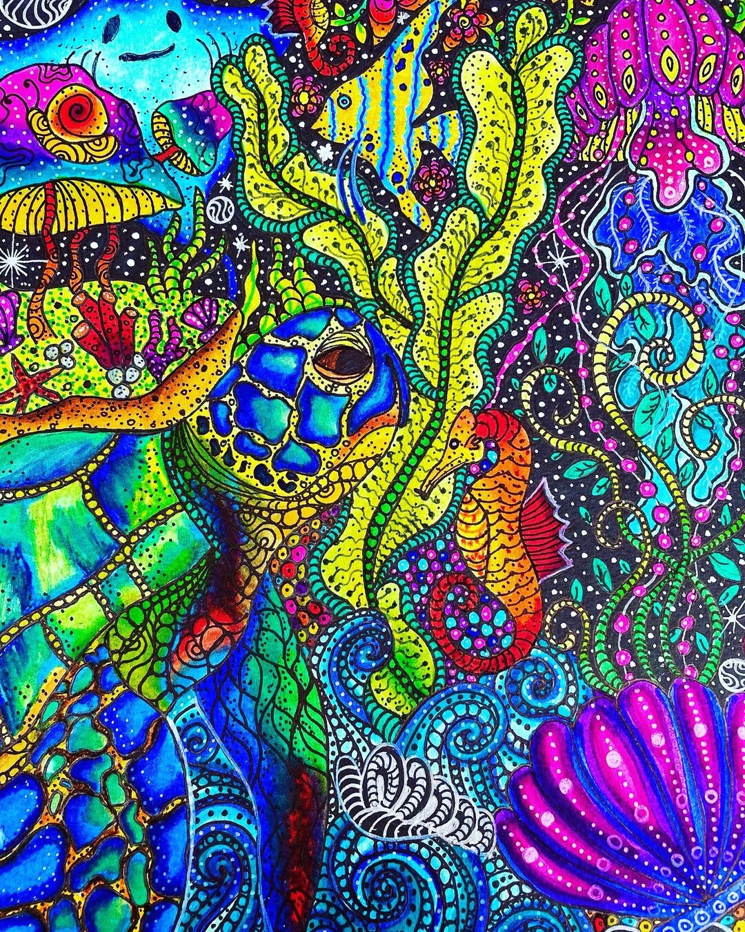Psychedelic Under the Sea Scene. - Etsy