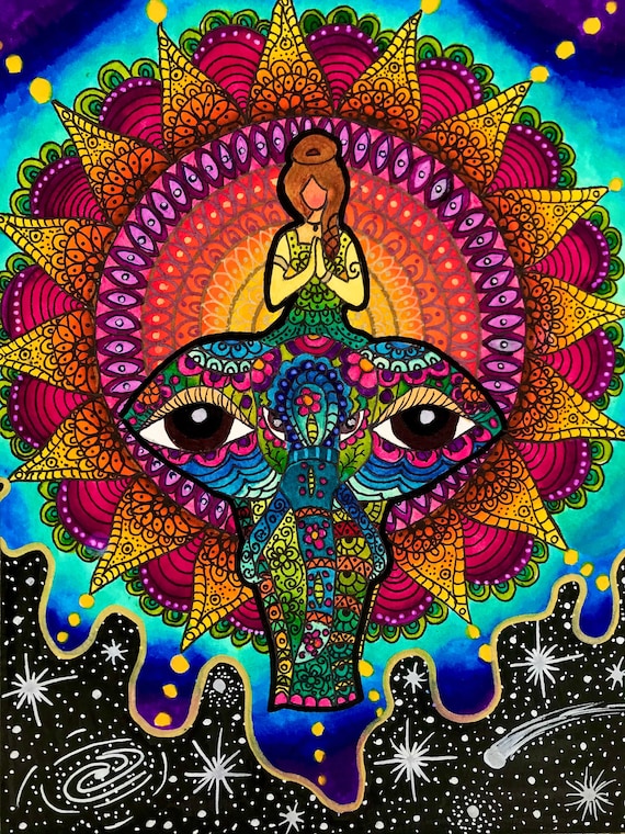 Psychedelic Art Prints Hippie Art Prints Trippy Art Print Etsy