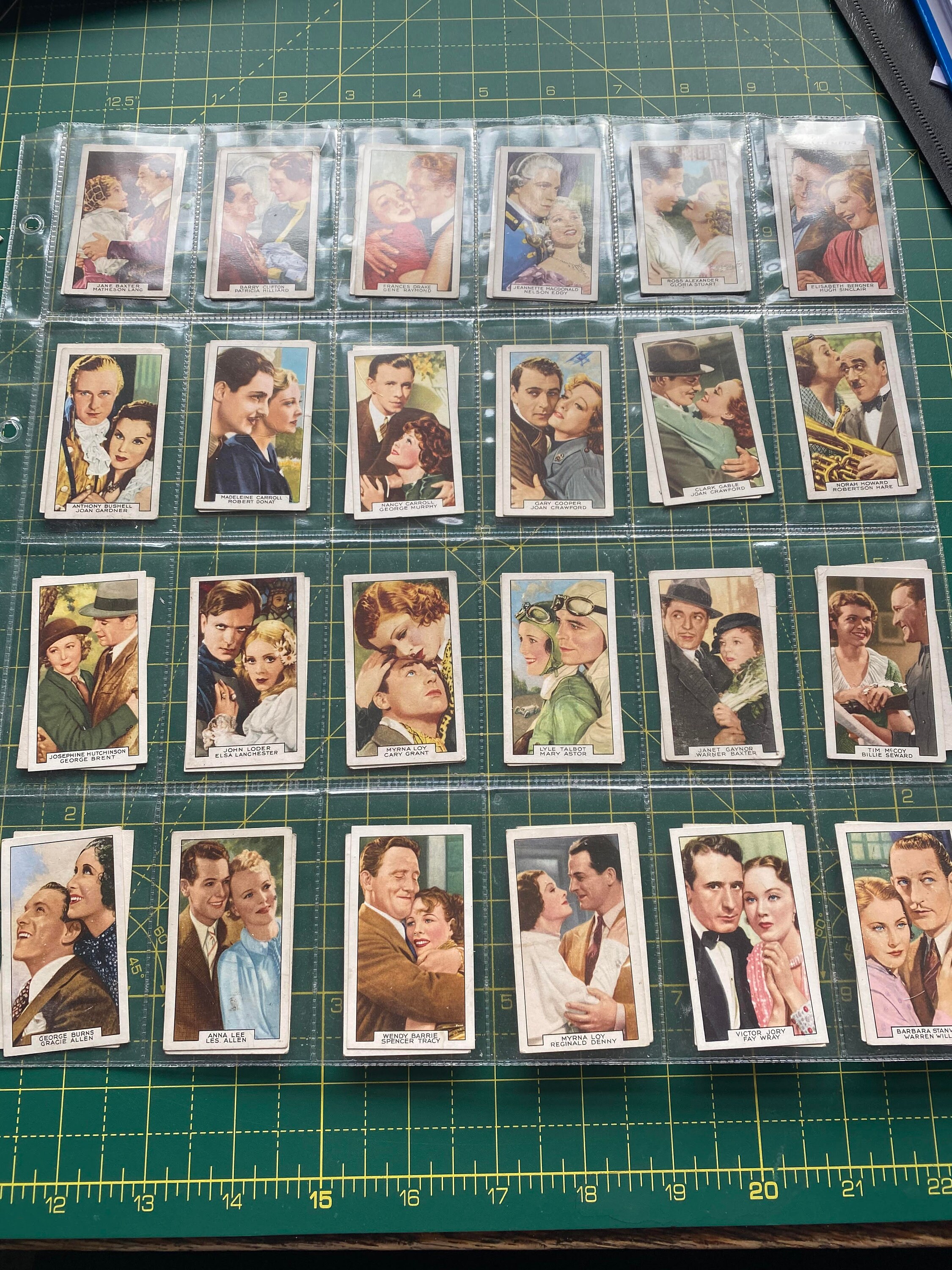 Full Set of 1935 Gallagher Cigarette Cards of Film Partners - Etsy