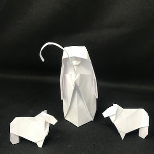 Origami Nativity Set, Handmade Nativity, Christmas Scene - Etsy