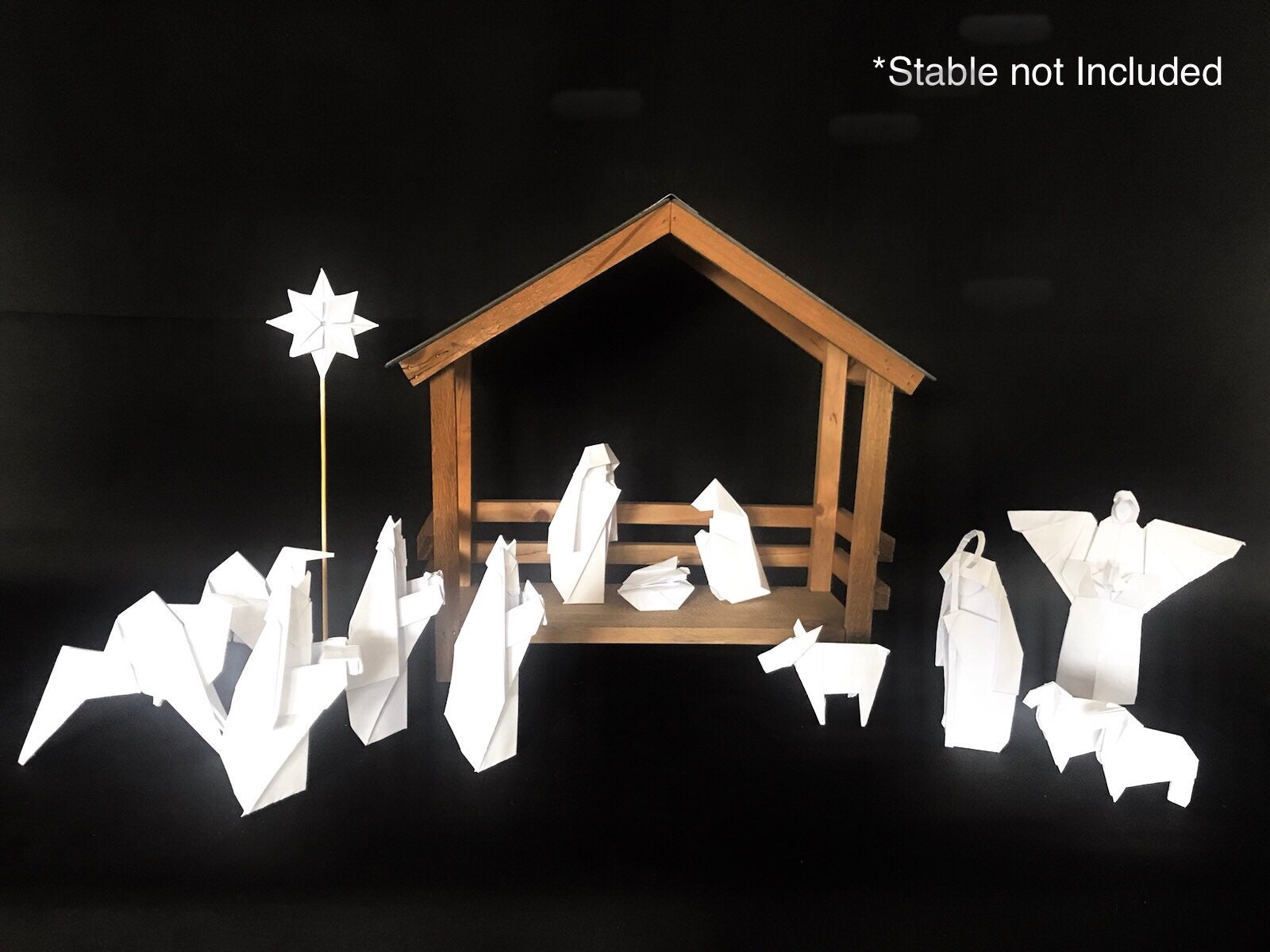 Origami Nativity Set Handmade Nativity Christmas Scene - Etsy.de