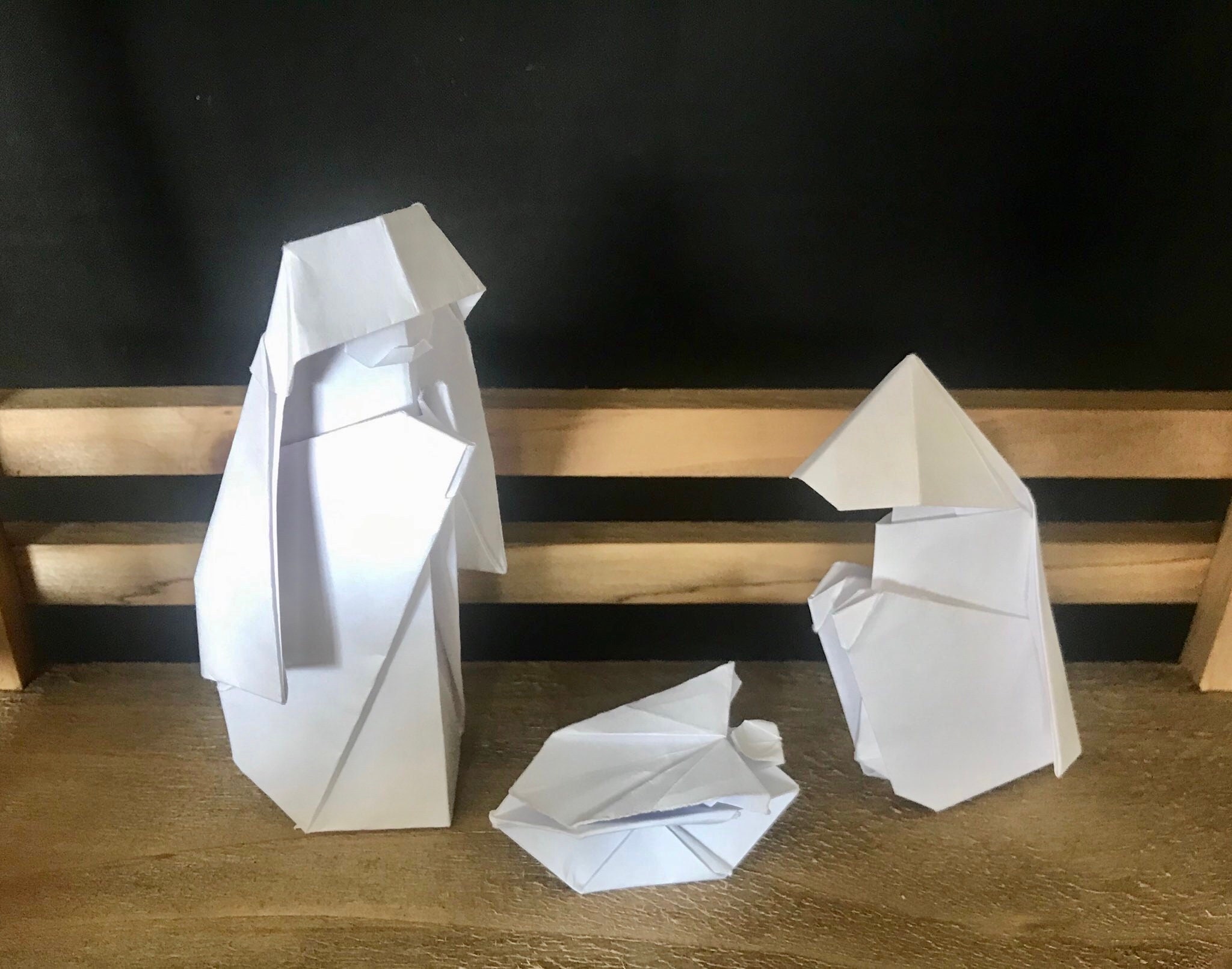 Origami Nativity Set, Handmade Nativity, Christmas Scene - Etsy