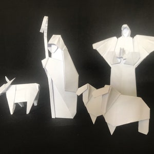 Origami Nativity Set, Handmade Nativity, Christmas Scene - Etsy