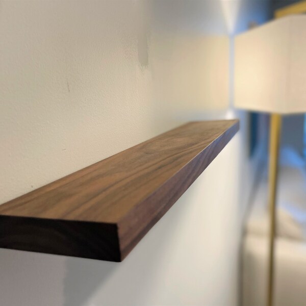 Walnut Floating Shelves - Etsy