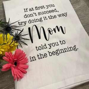 Mom Tea Towel - Etsy