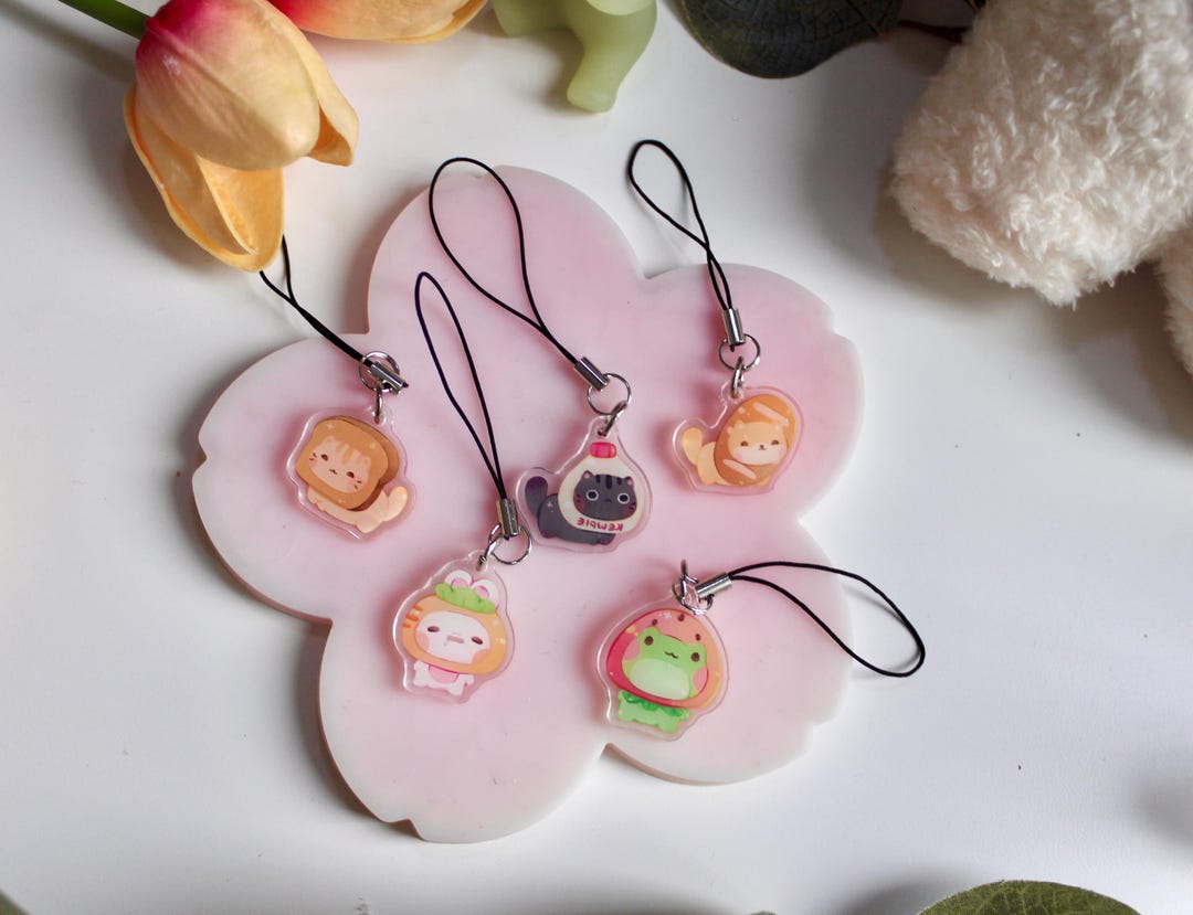 Cute Animals With Hats Phone Charms | Phone Strap and Accessory | Funny ...