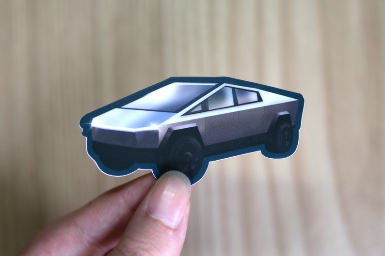 Cybertruck Sticker Tesla Car Vinyl Sticker - Etsy