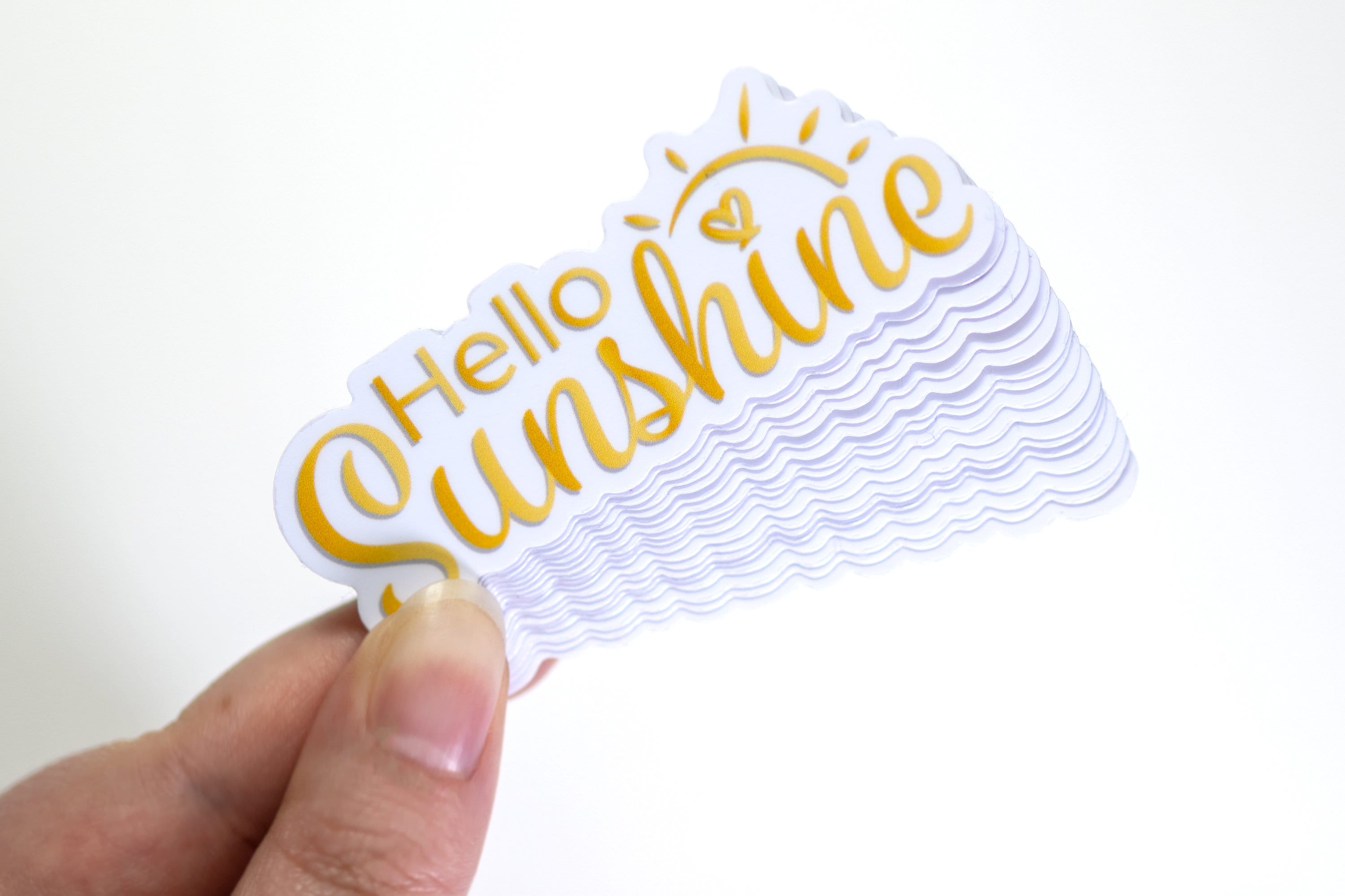 Hello Sunshine Sticker Vinyl Sticker - Etsy