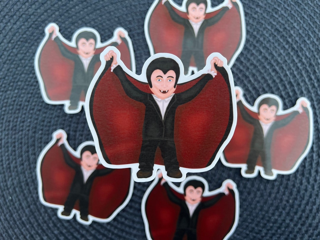 Dracula Sticker | Dracula Costume Sticker | Halloween Vinyl Sticker - Etsy