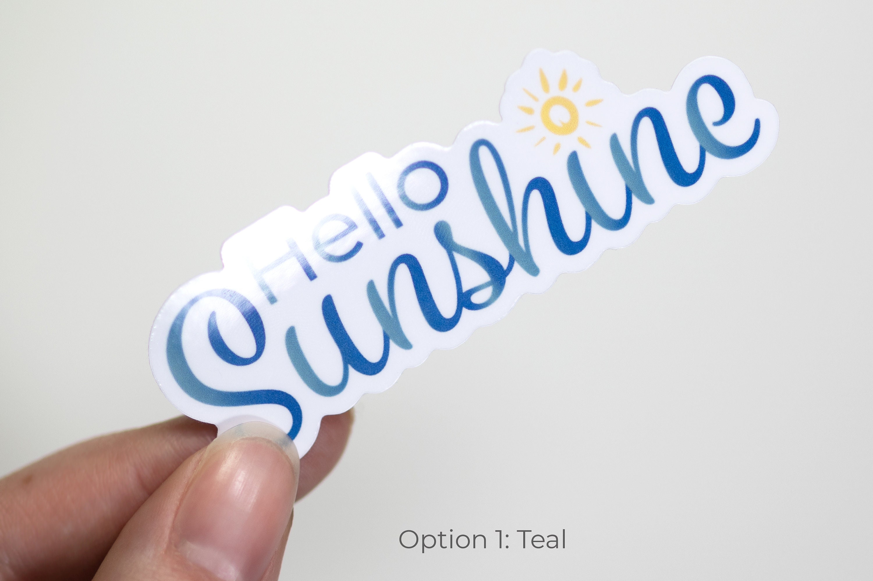 Hello Sunshine Sticker Vinyl Sticker - Etsy