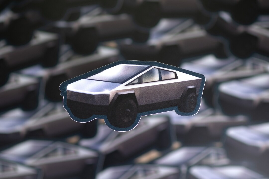 Cybertruck Sticker | Tesla Car Vinyl Sticker - Etsy