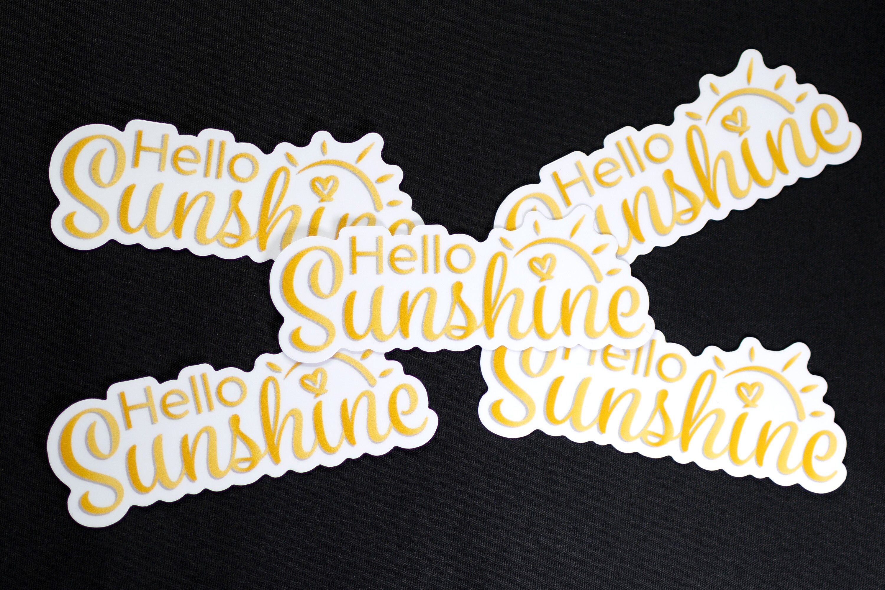 Hello Sunshine Sticker Vinyl Sticker - Etsy