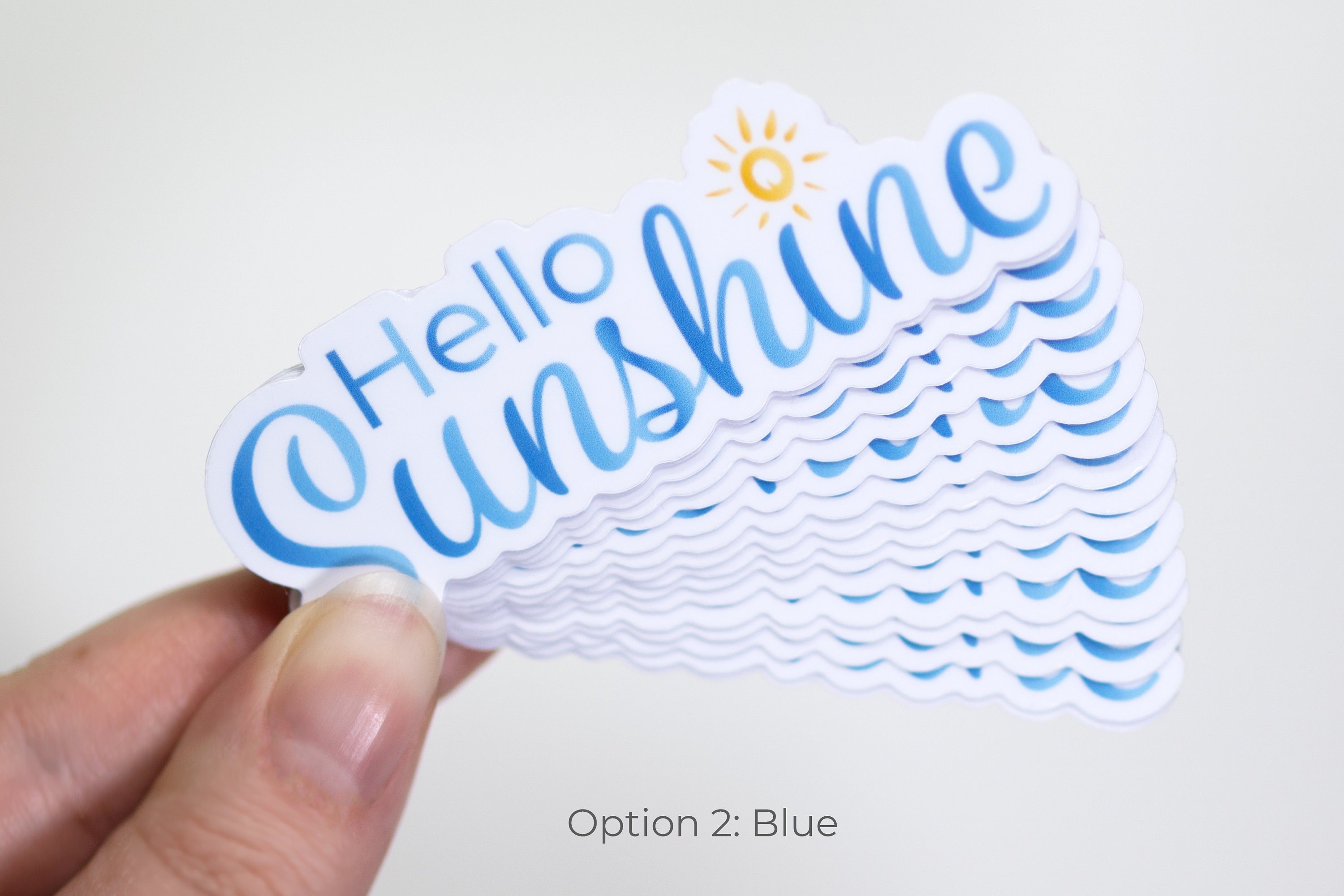 Hello Sunshine Sticker Vinyl Sticker - Etsy