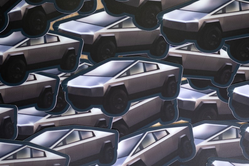 Cybertruck Sticker Tesla Car Vinyl Sticker - Etsy