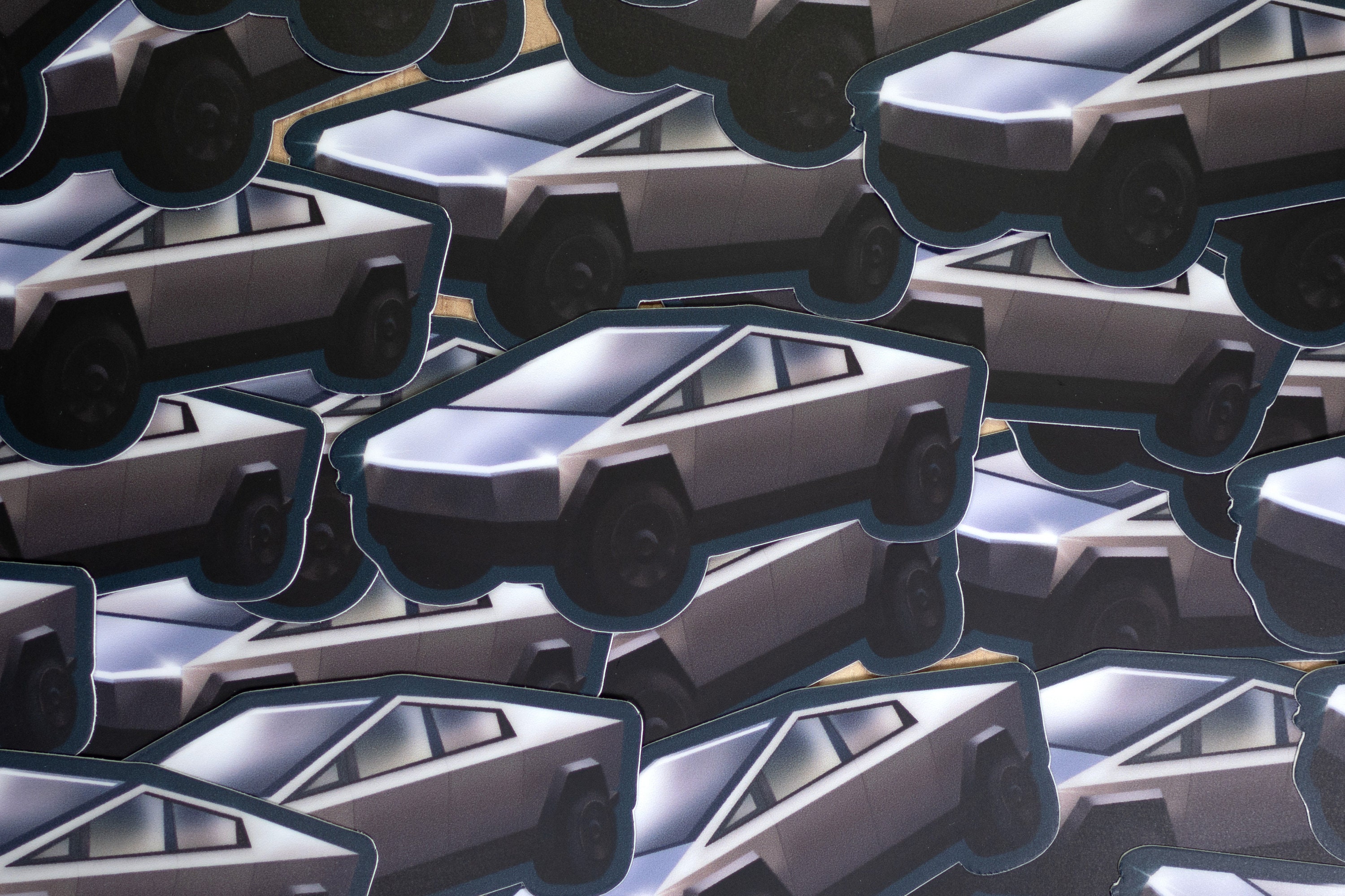 Cybertruck Sticker Tesla Car Vinyl Sticker - Etsy