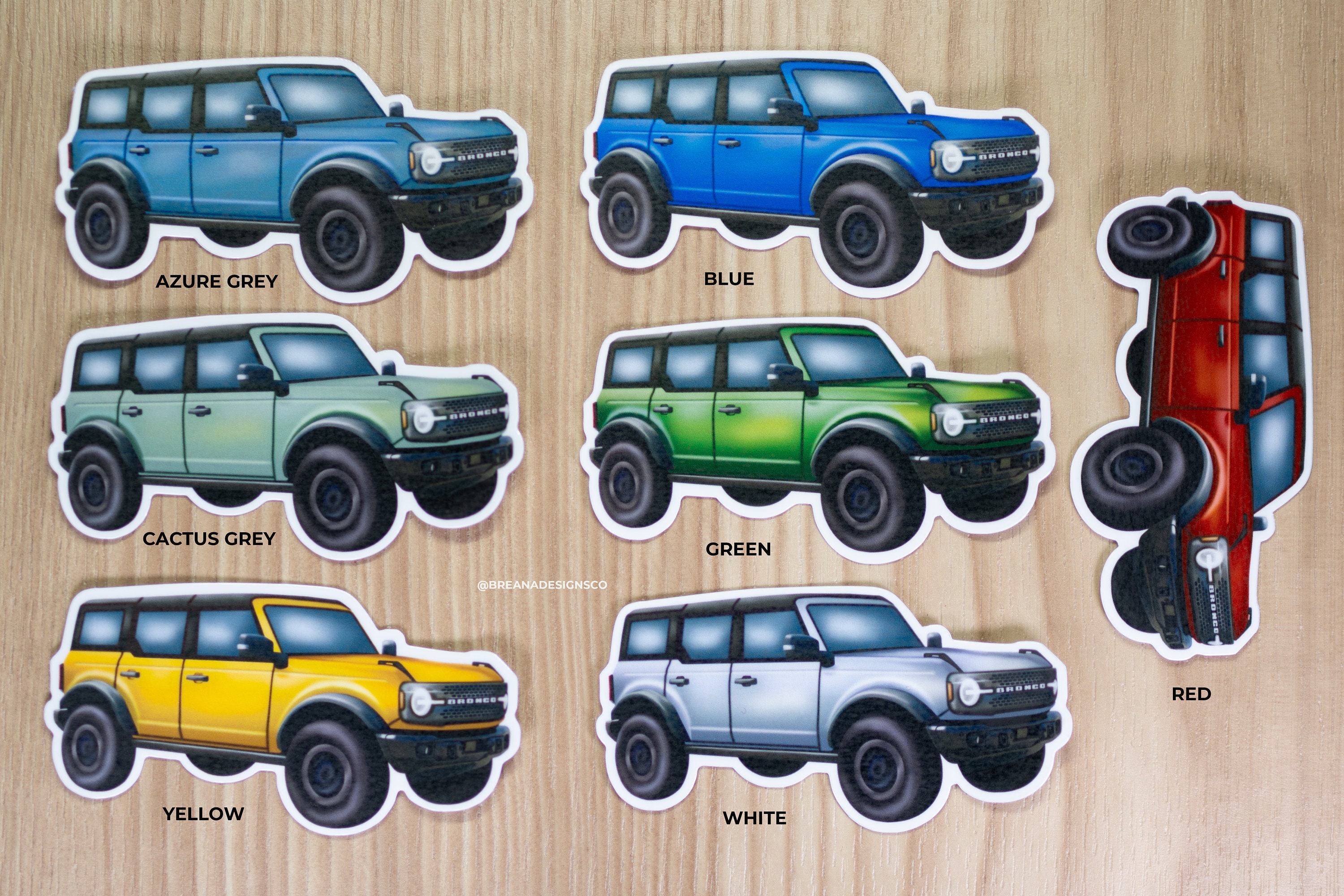 Bronco Sticker Car Vinyl Sticker Seven Color Options choose 1 - Etsy