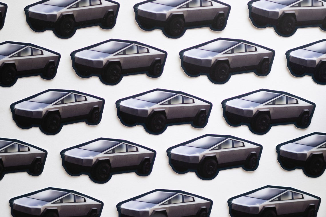 Cybertruck Sticker Tesla Car Vinyl Sticker - Etsy UK