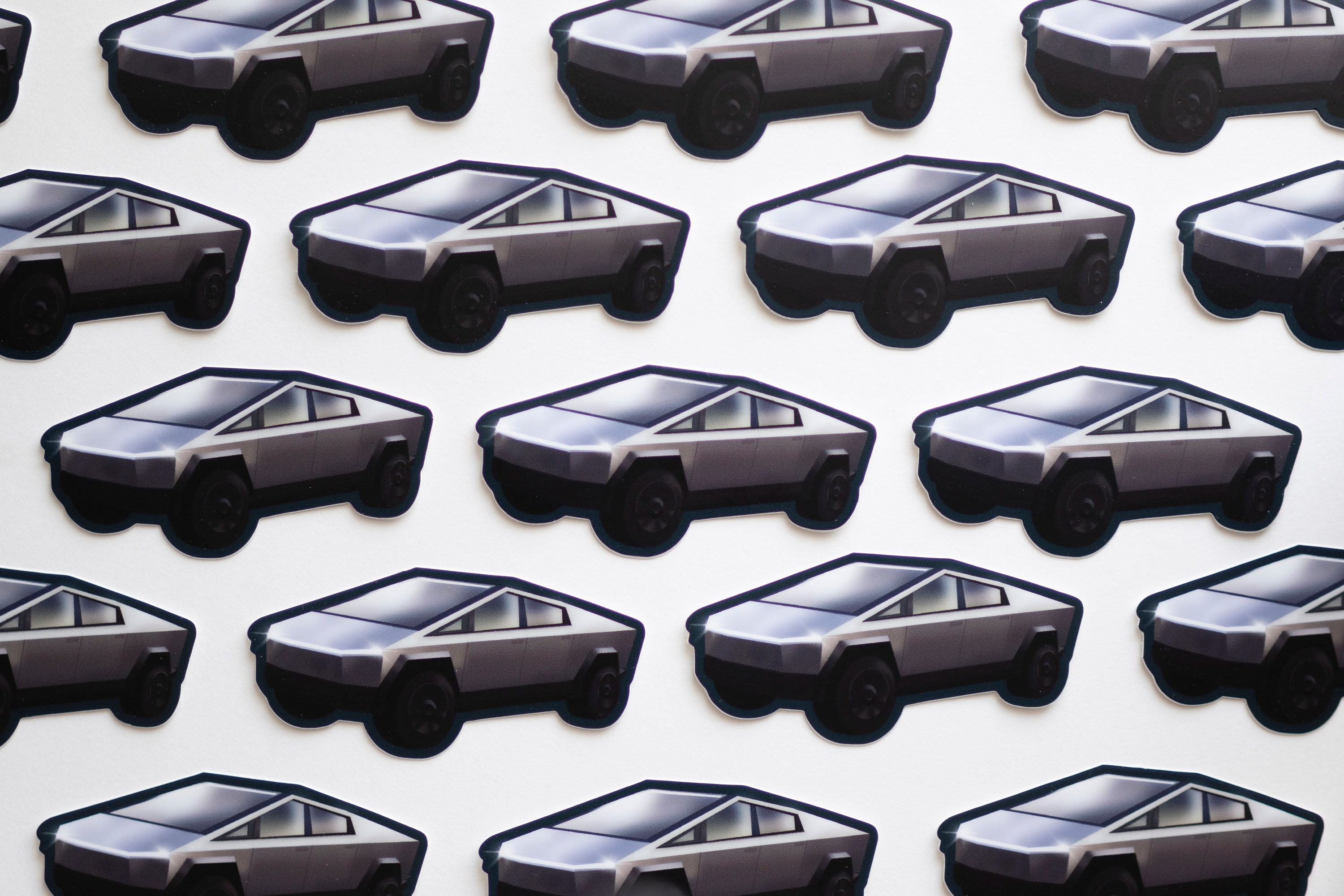 Cybertruck Sticker Tesla Car Vinyl Sticker - Etsy UK