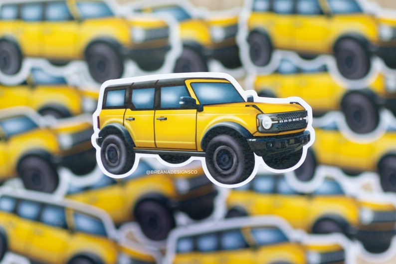 Bronco Sticker Car Vinyl Sticker Seven Color Options choose 1 - Etsy