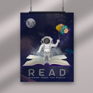Read Poster | NASA Astronaut | Poster | Space Illustration | Home Decor ...