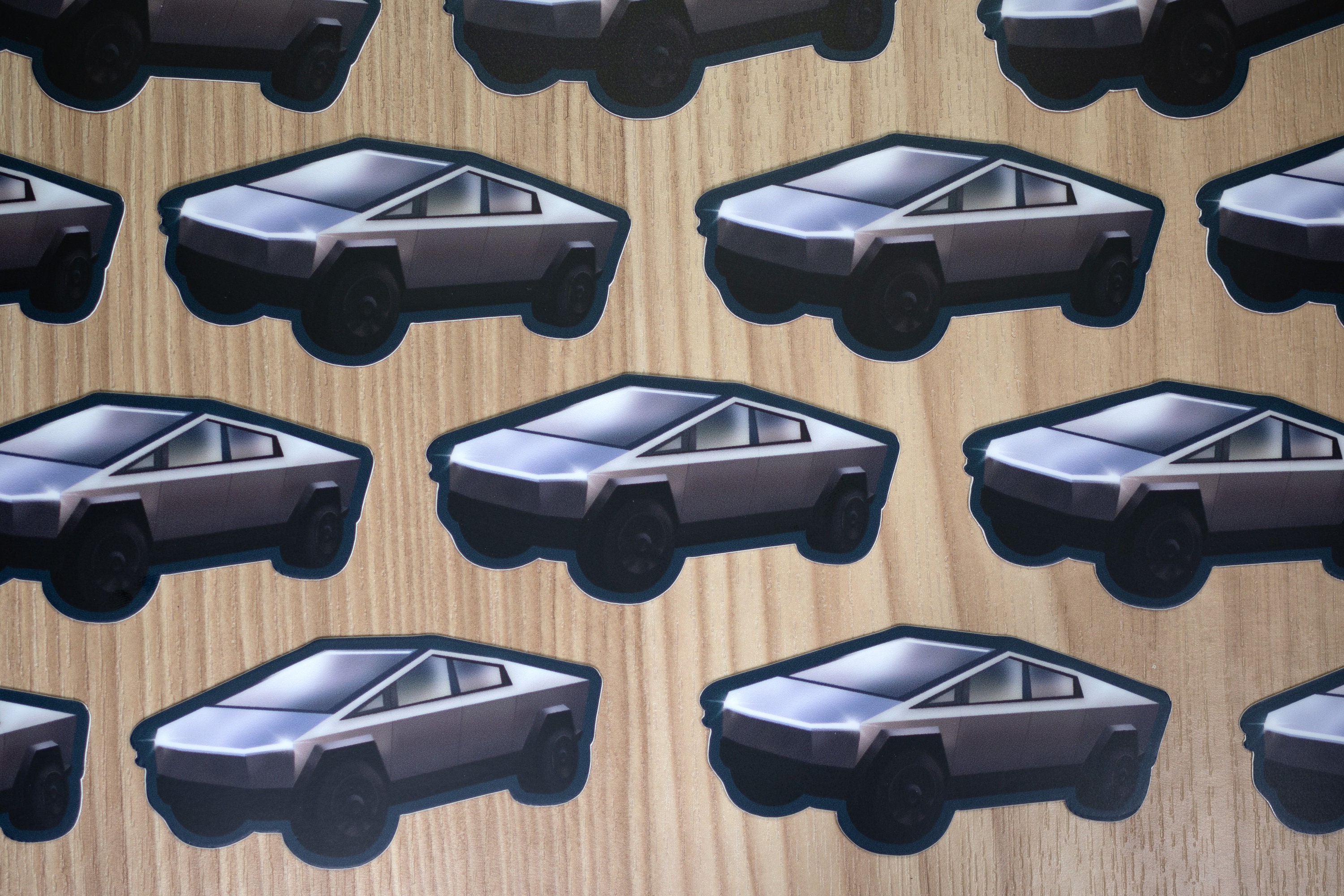 Cybertruck Sticker Tesla Car Vinyl Sticker - Etsy