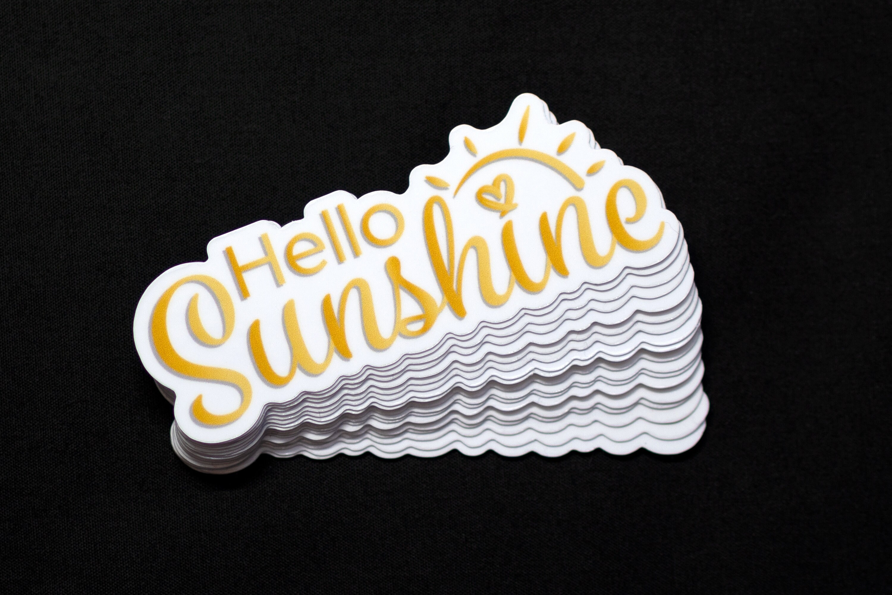 Hello Sunshine Sticker Vinyl Sticker - Etsy