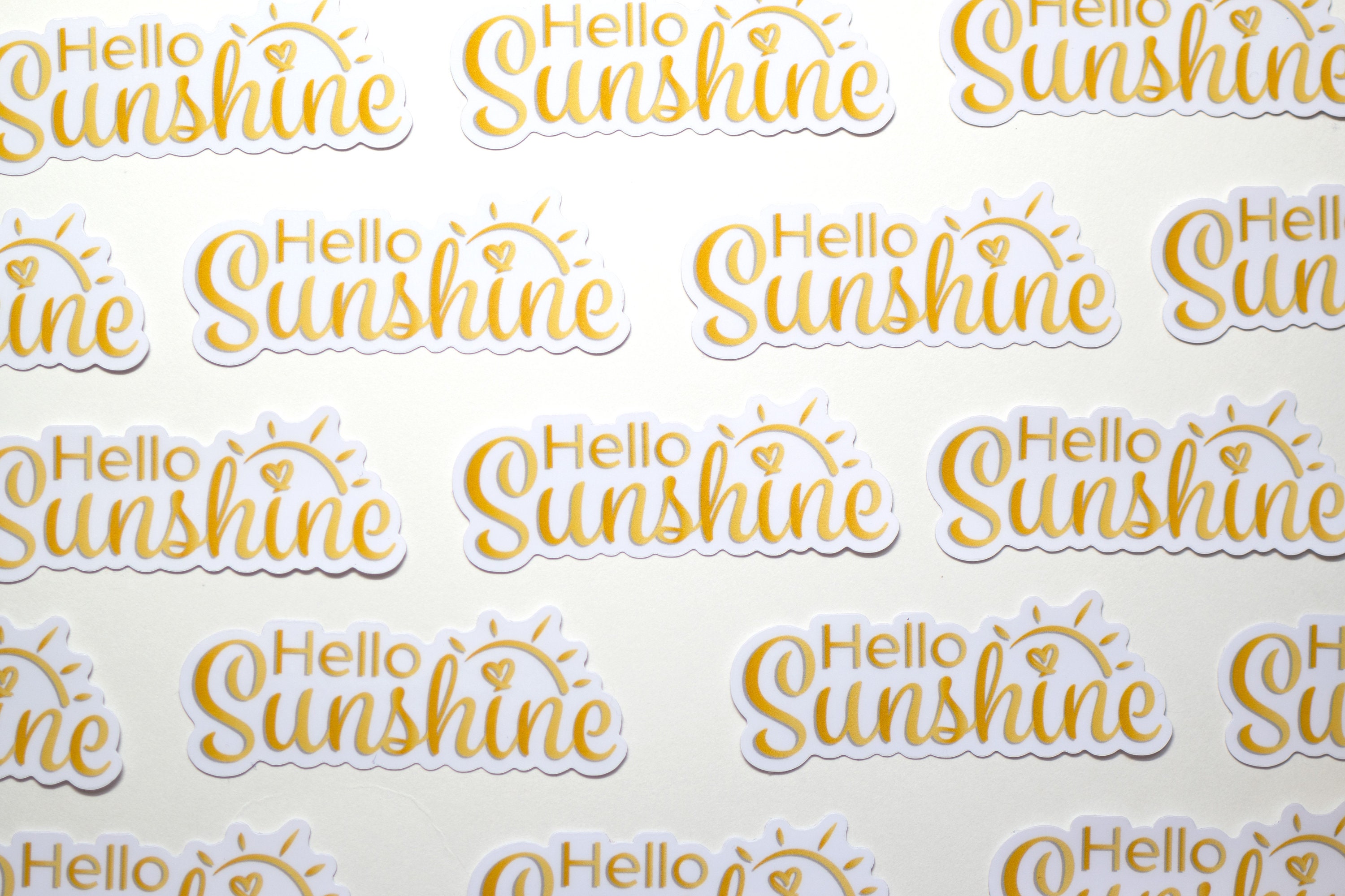 Hello Sunshine Sticker | Vinyl Sticker - Etsy