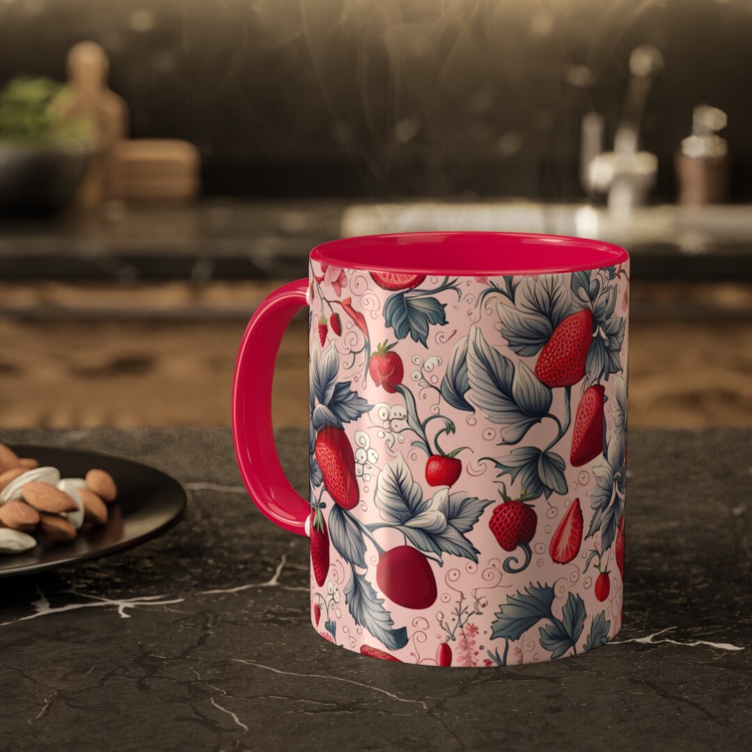 Strawberry Mug, Strawberry Coffee Cup, Strawberry Coffee Mug ...