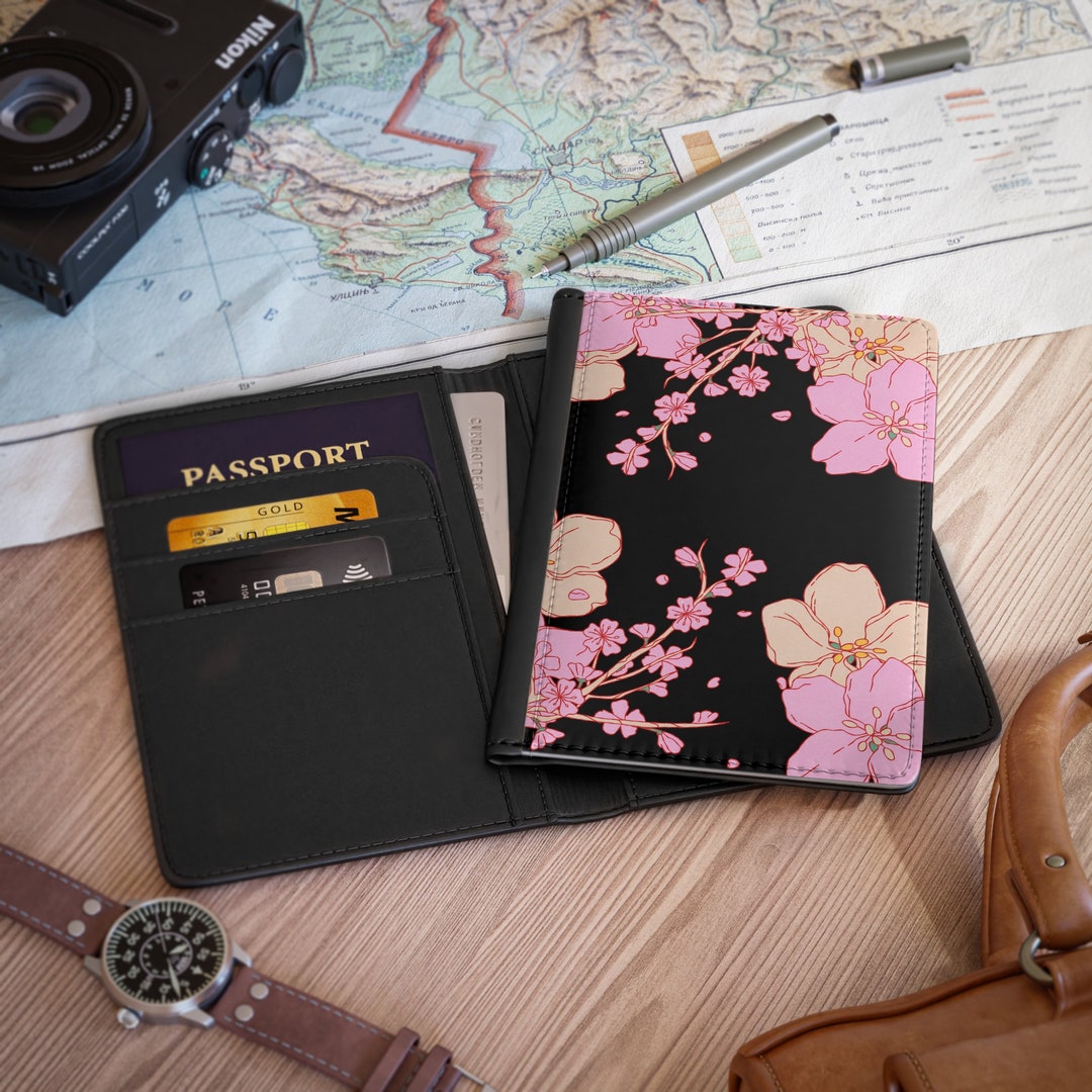 Cherry Blossom Passport Cover, Flower Passport, Botanical Passport ...