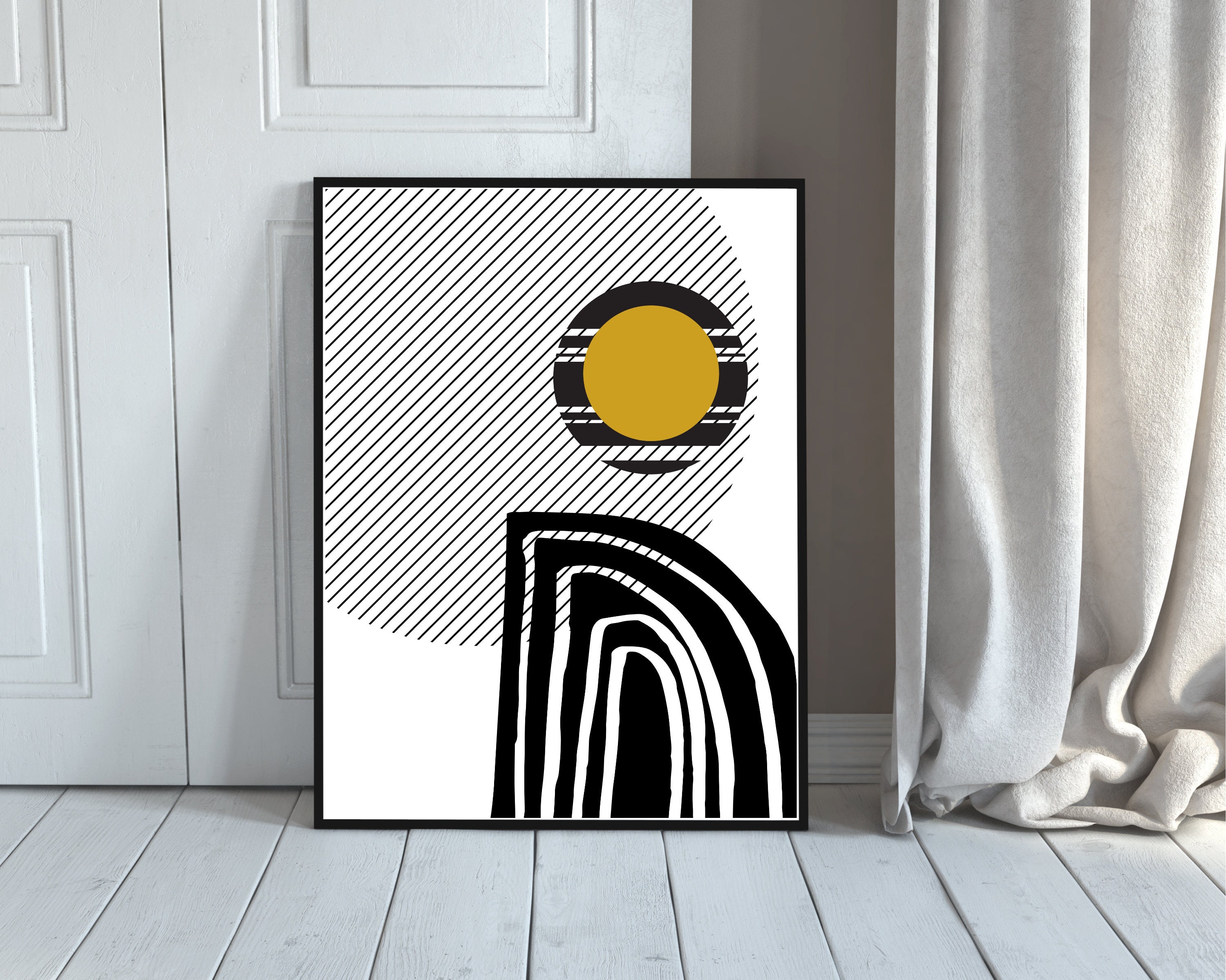 Abstract Line Art Abstract Arch Line Art Drawing Digital | Etsy