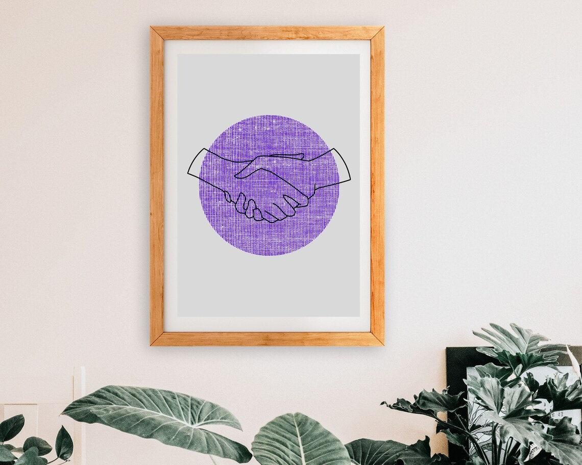Purple Circle Print Hand Line Art Digital Download Digital - Etsy