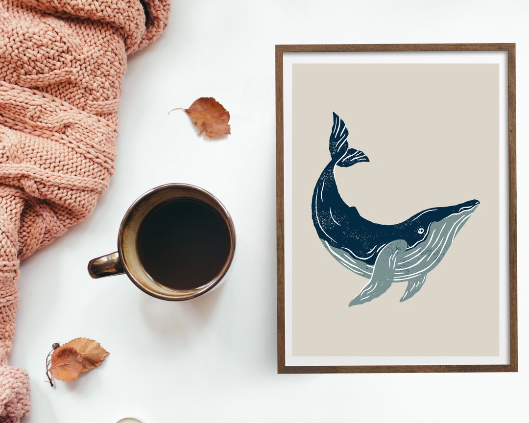 Whale Print Whale Art Print Whale Wall Art Print Sea Print - Etsy