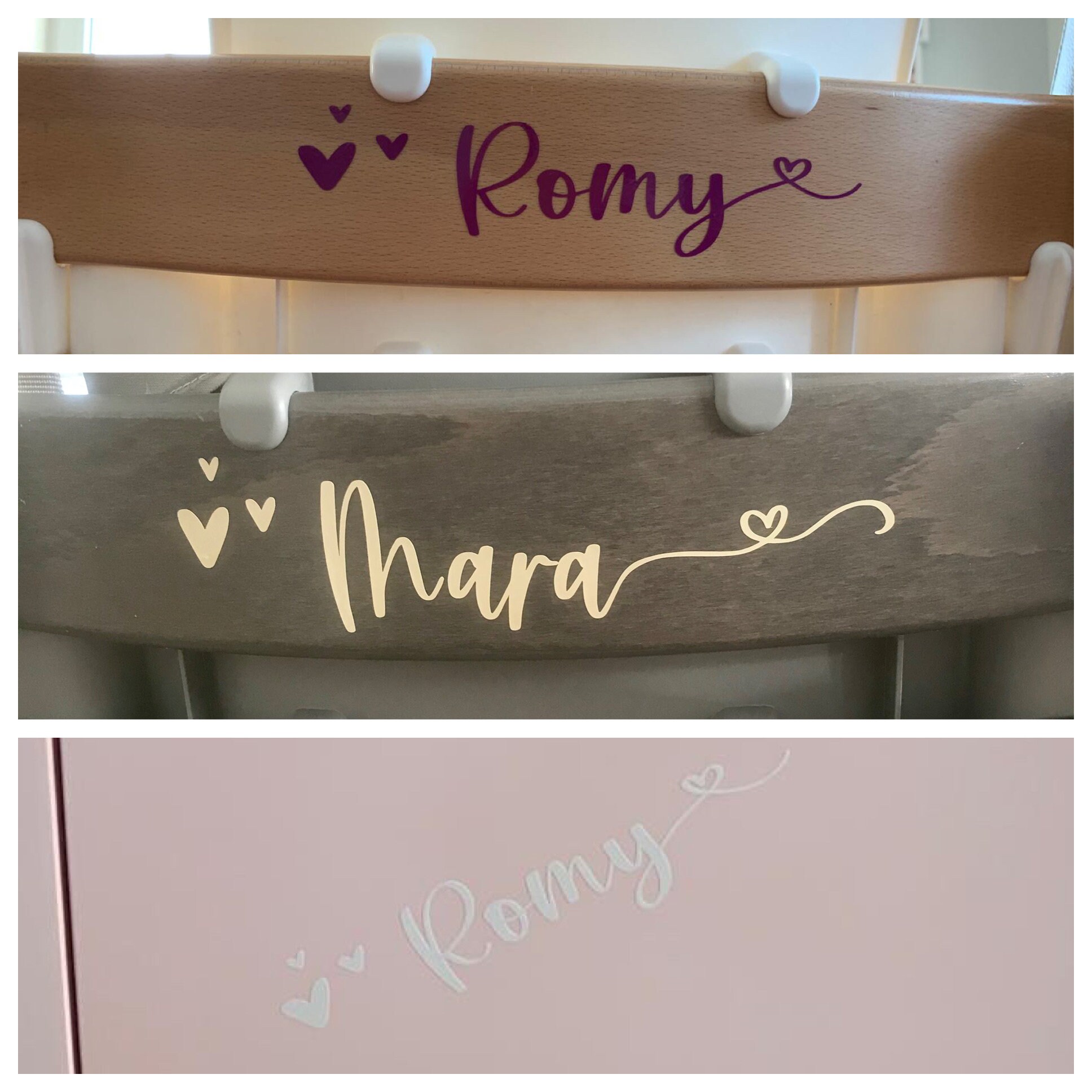 Sticker High Chair Furniture Personalized Gift Birth - Etsy UK