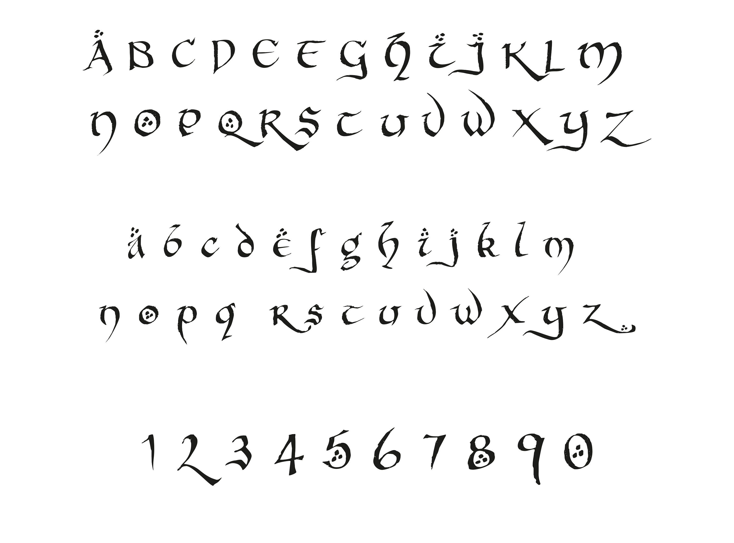 Hobbit Font TTF FİLE Numbers Symboles TTF Fichier Circut | Etsy France
