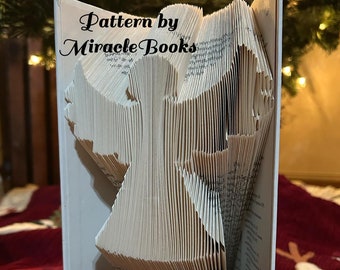 Folded Book Paper Hanging Ornament With Angel Wing - Etsy