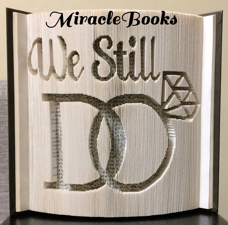 We Still Do BOOK FOLDING PATTERN Instructions Wedding Book | Etsy
