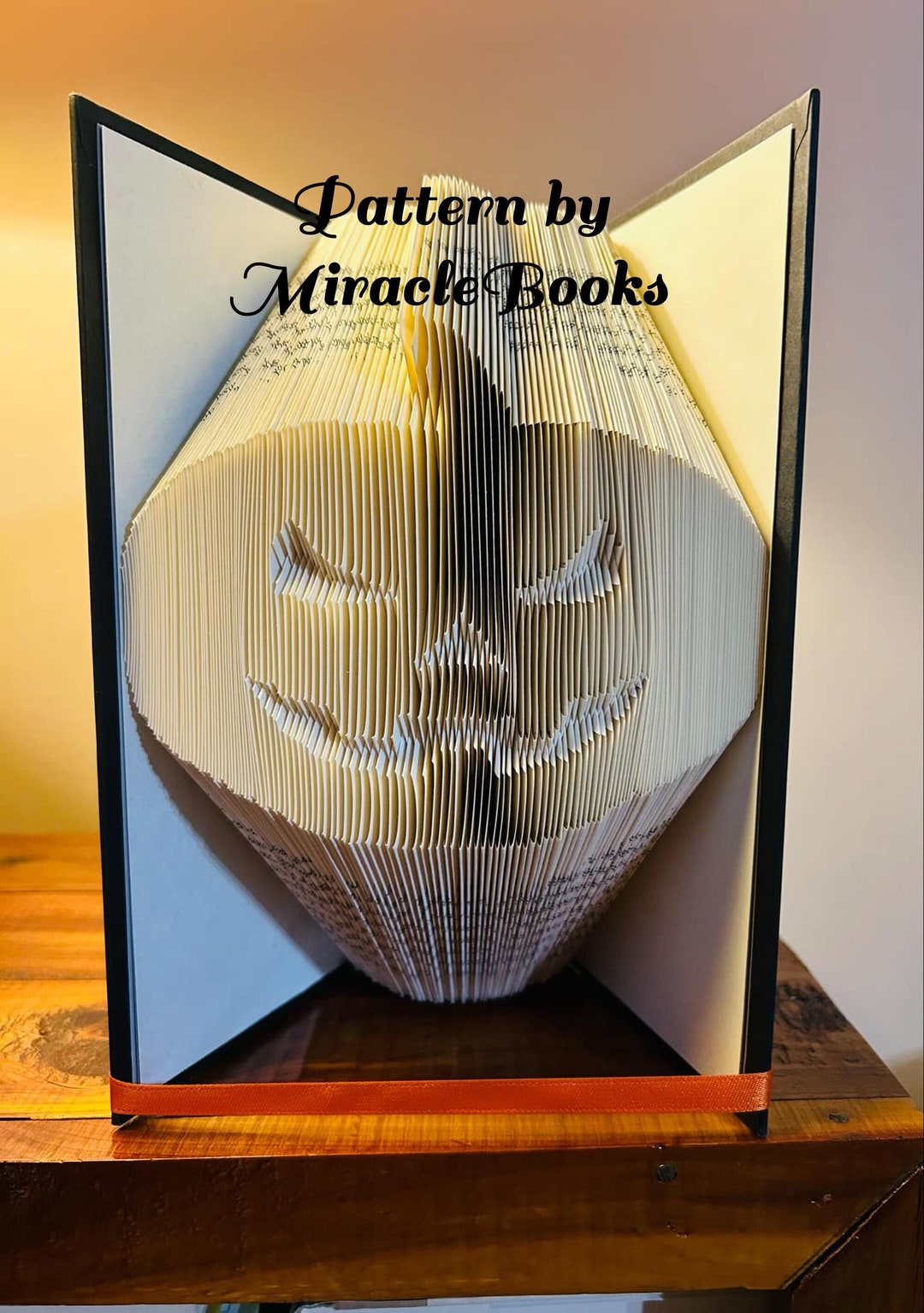 Halloween Pumpkin Book Folding PATTERN (MMF) + Instructions + FREE Paw ...