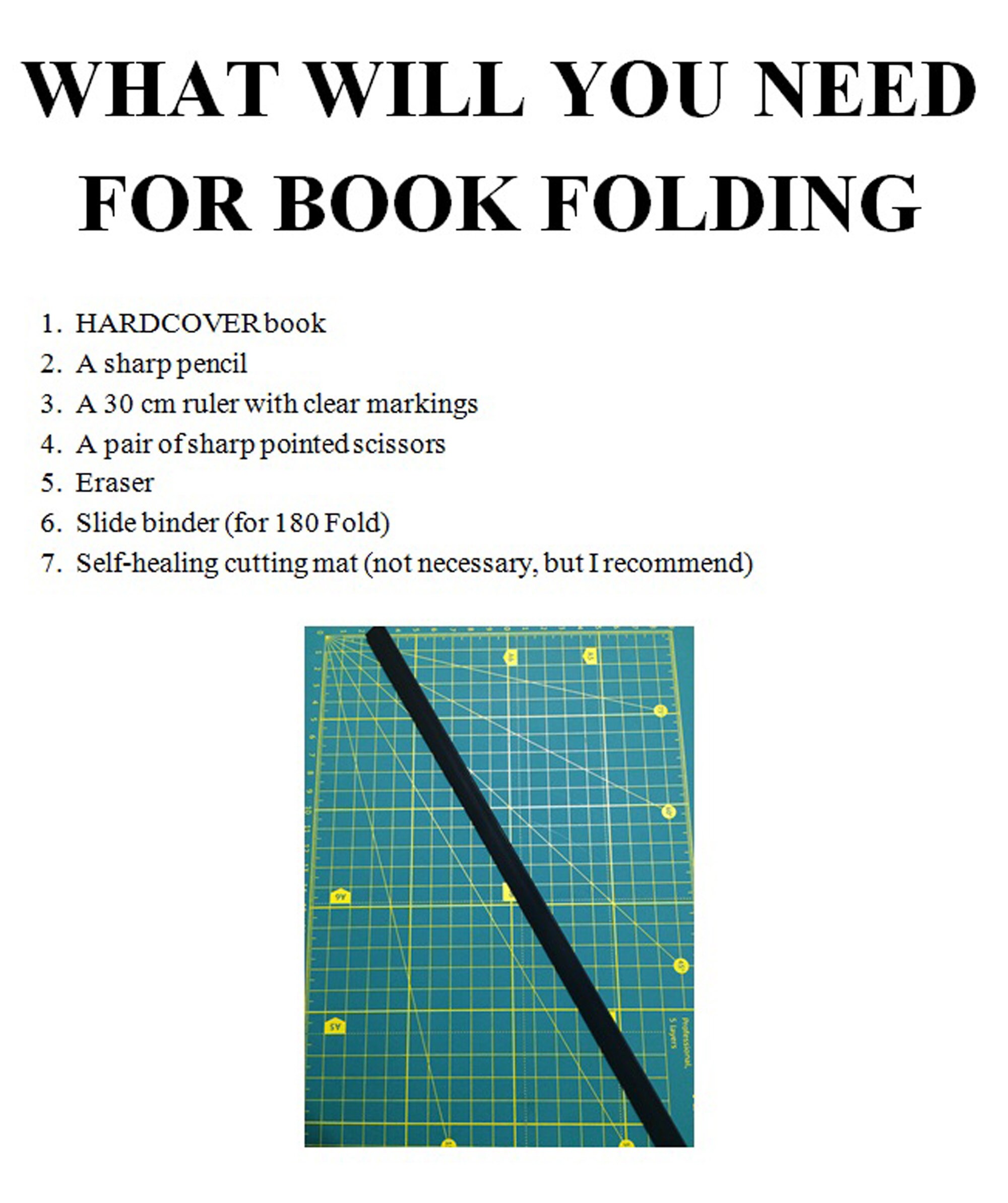 Home BOOK FOLDING PATTERN Instructions Book Fold Folded - Etsy