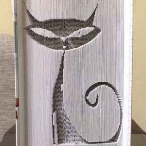 Cat BOOK FOLDING PATTERN + Instructions - Book Fold - Folded Book - Cut ...
